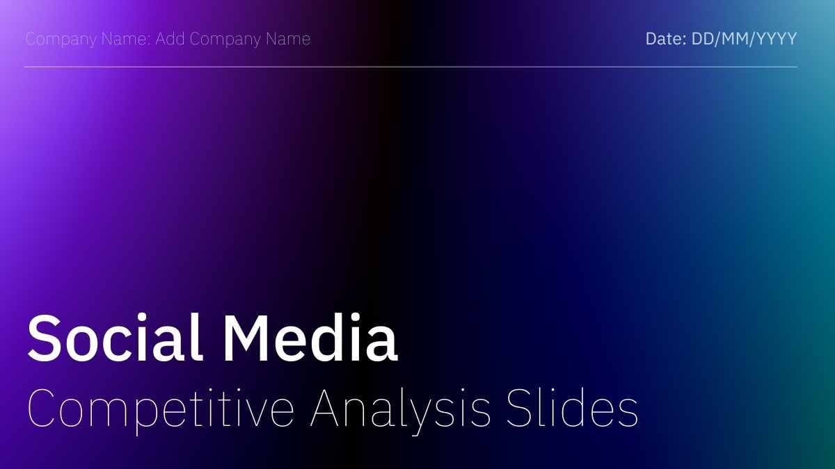 Slide Analisis Kompetitif Media Sosial Gradient - Template Presentasi Gratis - SlidesCarnival