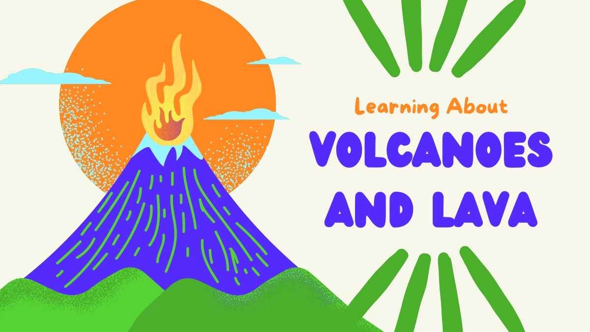 Belajar Gunung Berapi dan Aliran Lava dengan Ilustrasi - Template Presentasi Gratis - SlidesCarnival