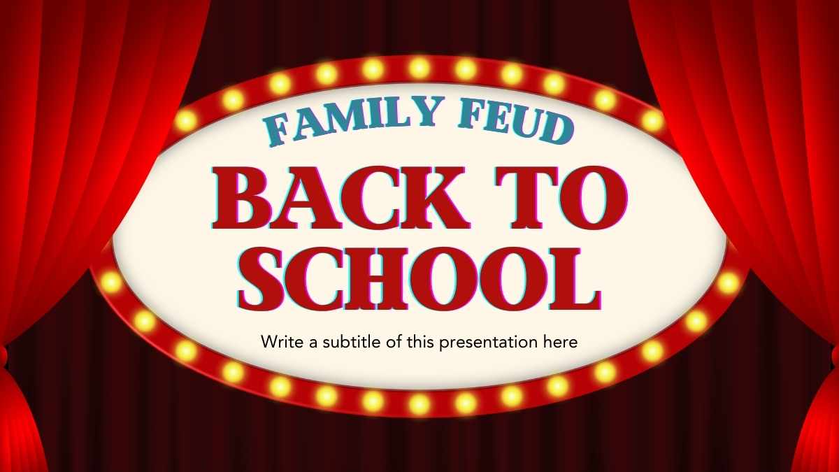 Kuis Family Feud Kembali ke Sekolah Tema Neon - Template Presentasi ...