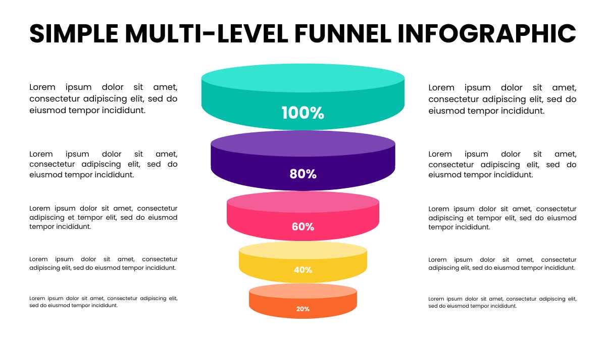 Infografis Funnel Multi-level Simple - Template Infografis Gratis - SlidesCarnival