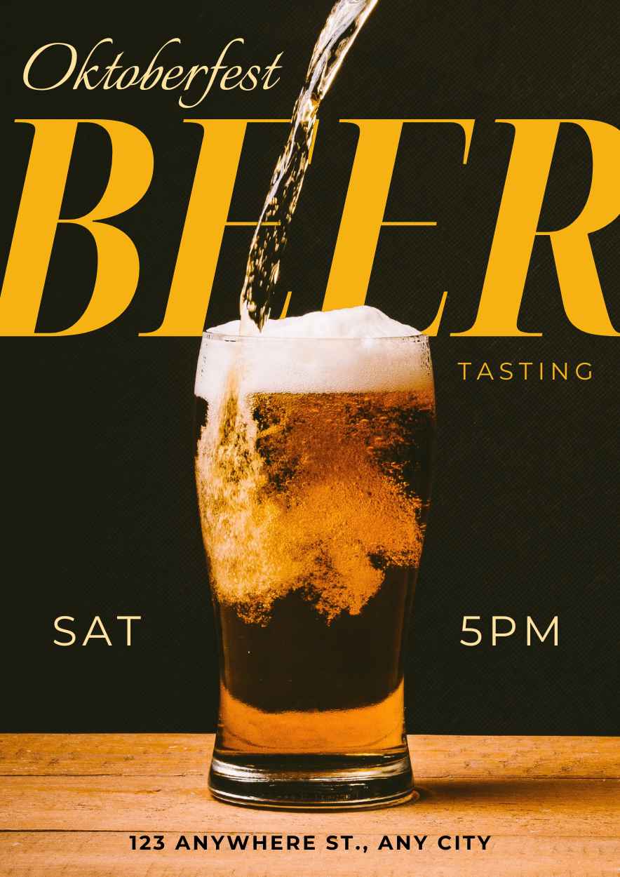 Flyer Modern Bold Acara Mencicipi Bir Oktoberfest - Template Flyer ...