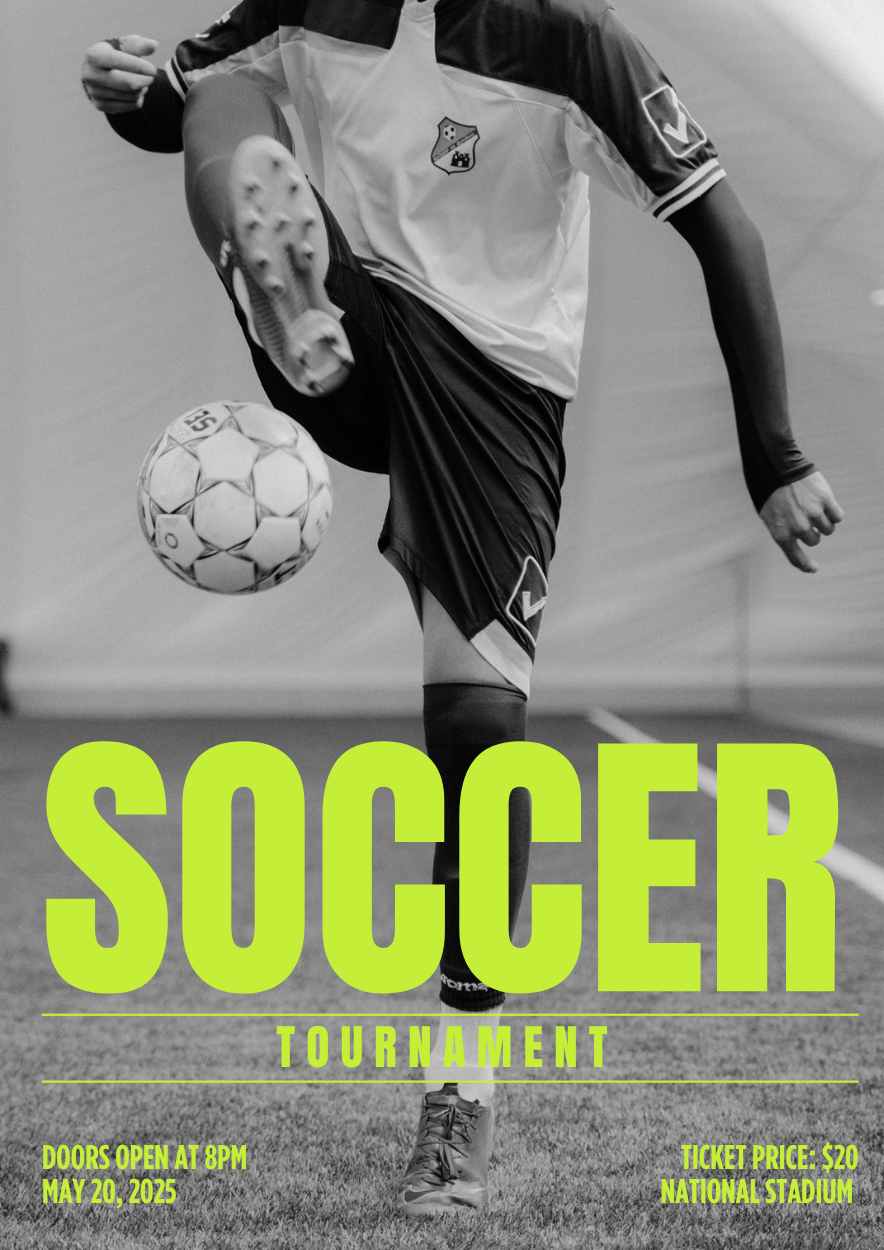 Poster Sepak Bola Keren - Template Poster Gratis - SlidesCarnival