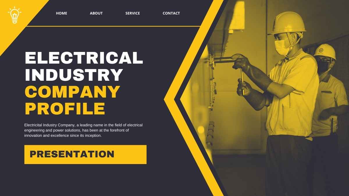 Profil Perusahaan Industri Elektrik Gelap - Template Presentasi Gratis ...