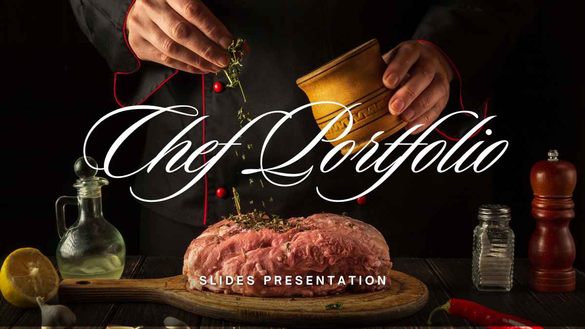 Portofolio Chef Elegan - Template Presentasi Gratis - SlidesCarnival