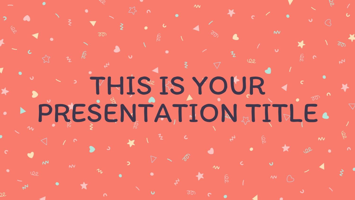 Slide Confetti Menggemaskan - Template Presentasi Gratis - SlidesCarnival