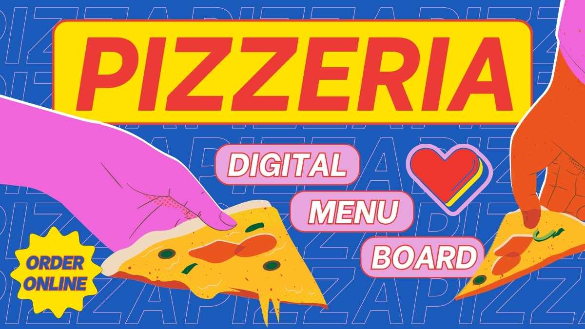 Papan Menu Digital Pizzeria Seru - Template Presentasi Gratis ...