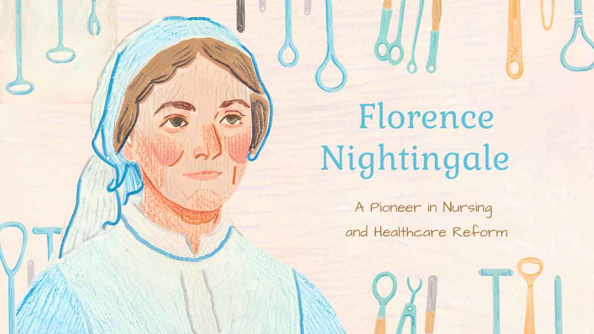 Slide Biografi Ilustratif Florence Nightingale - Template Presentasi ...