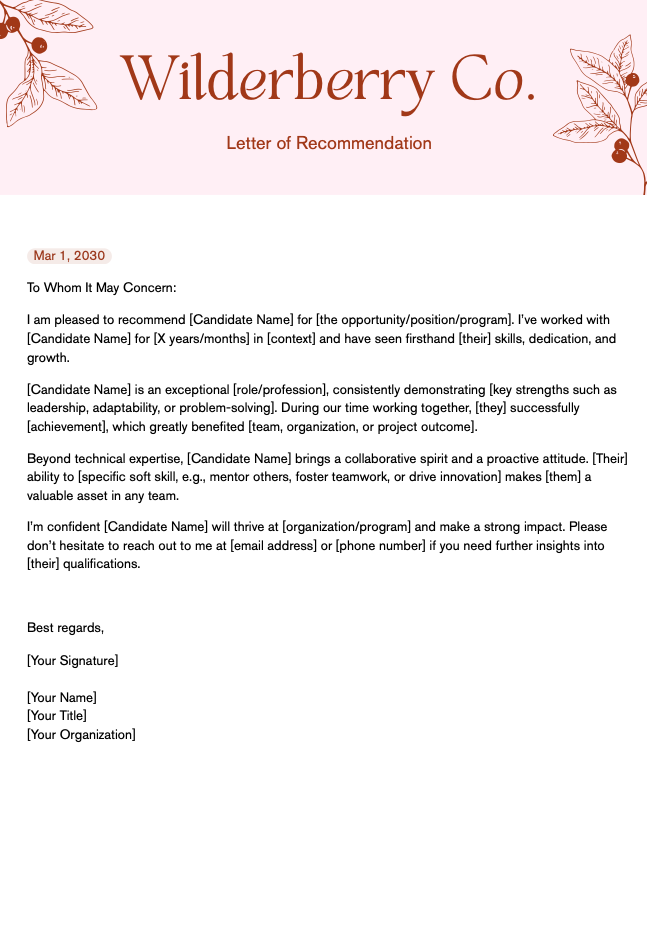 Surat Rekomendasi - Template Surat Rekomendasi Gratis - SlidesCarnival