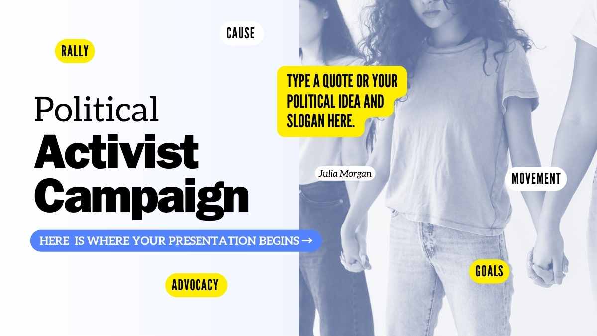 Slide Kampanye Aktivis Politik Desain Modern Geometric - Template ...