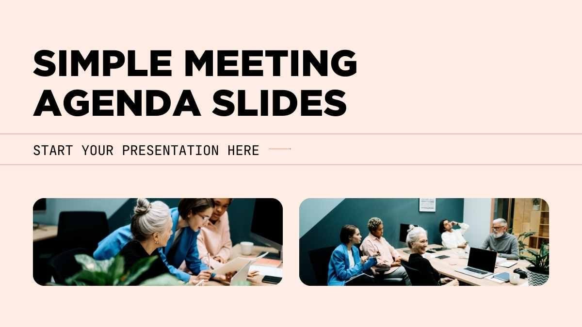 Slide Agenda Rapat Sederhana - Template Presentasi Gratis - SlidesCarnival