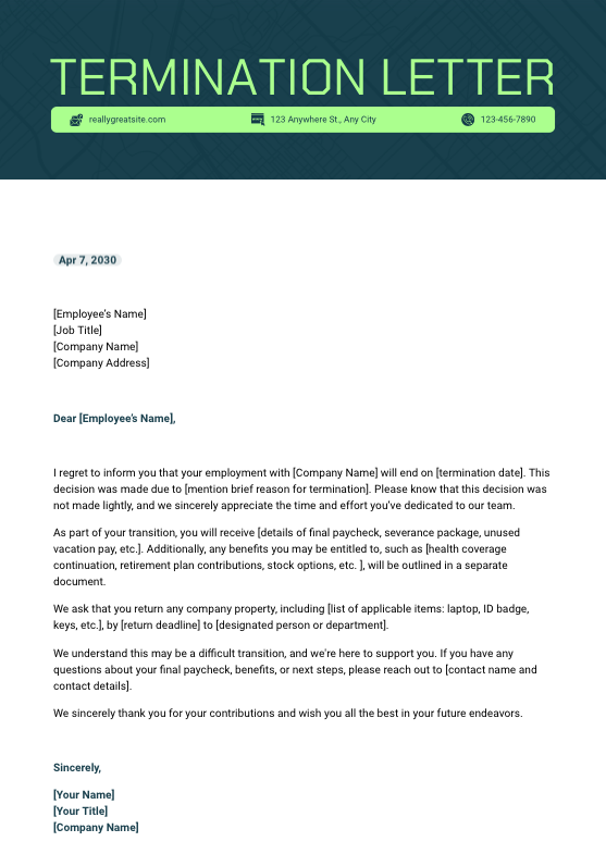 Surat Pemutusan Hubungan Kerja - Template Surat Gratis - SlidesCarnival