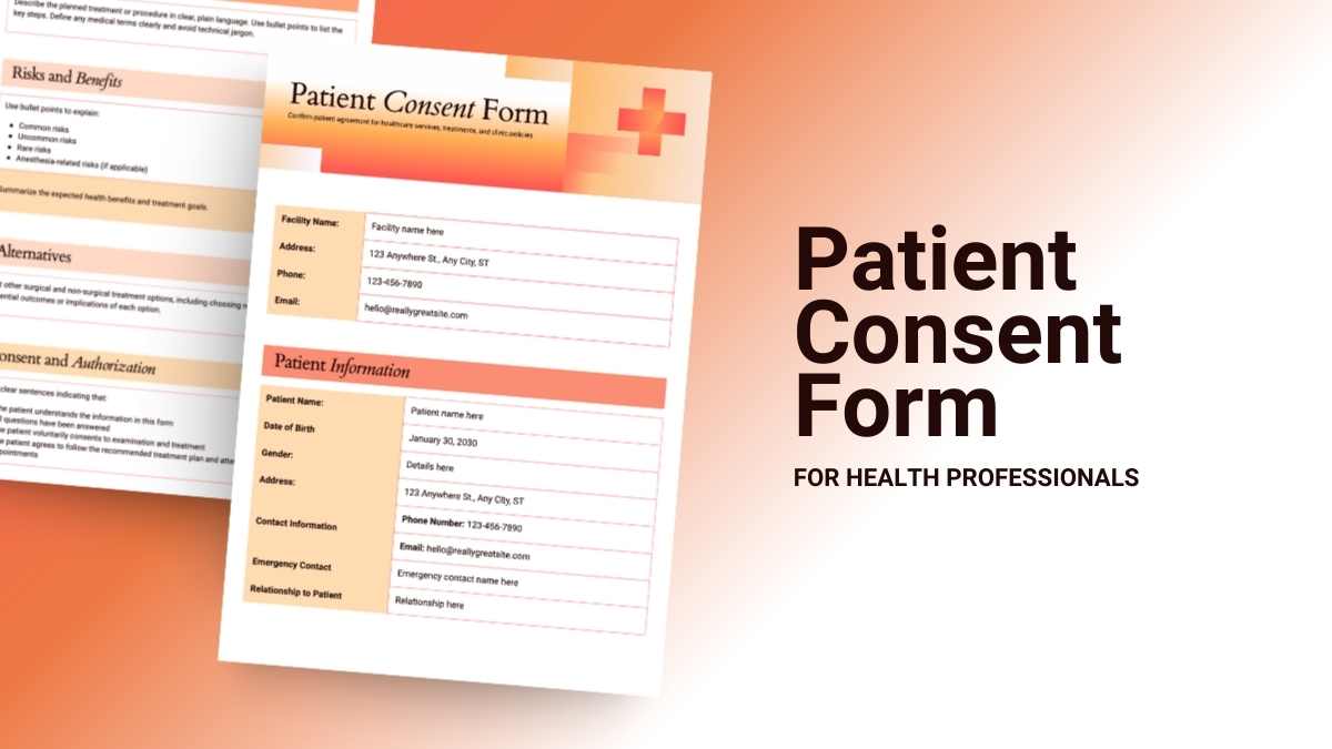 Template Formulir Persetujuan Pasien Gratis