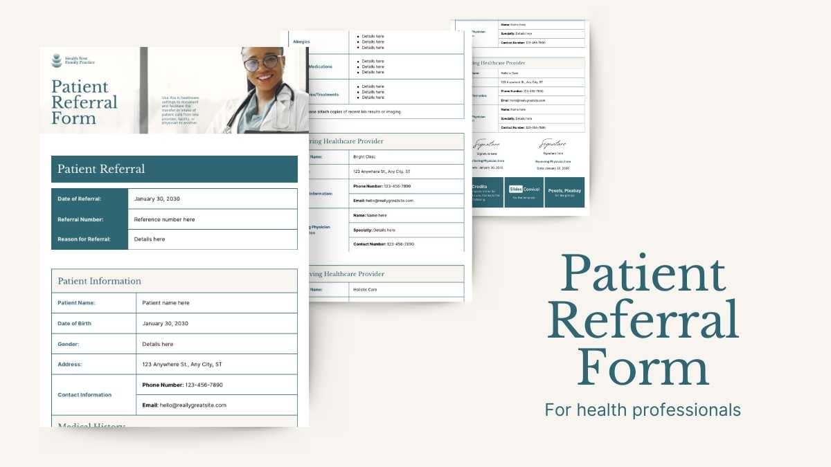 Template formulir rujukan pasien gratis