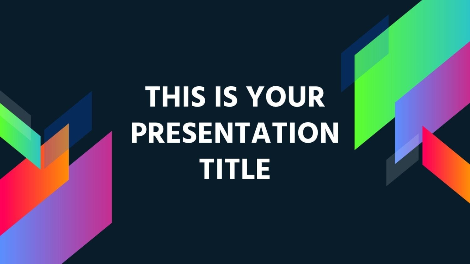 Template slide geometris warna-warni gratis