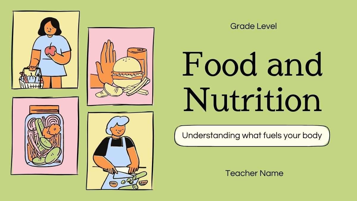 Template slide makanan dan gizi gratis