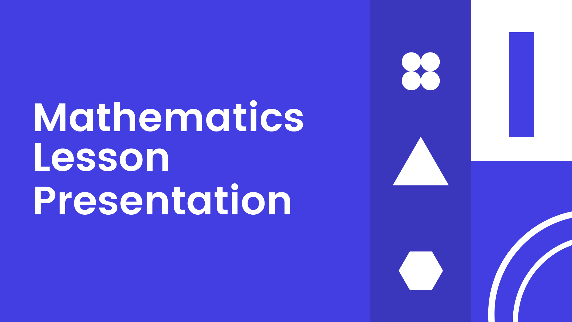 Aula de matemática: template de slides grátis