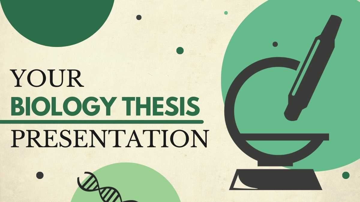 Template de slides de TCC em biologia grátis