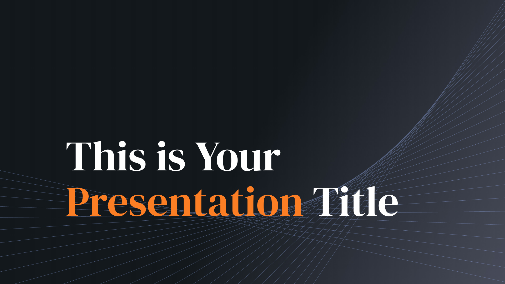 Linhas Dinâmicas Escuras. Modelo Gratuito para PPT e Google Slides ...