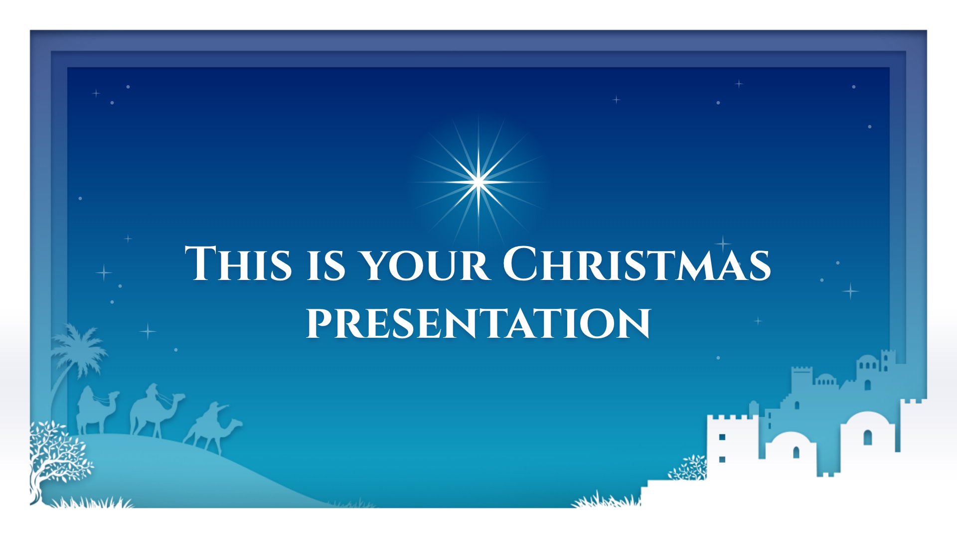 Natal com Presépio. Modelo Gratuito para PPT e Google Slides ...