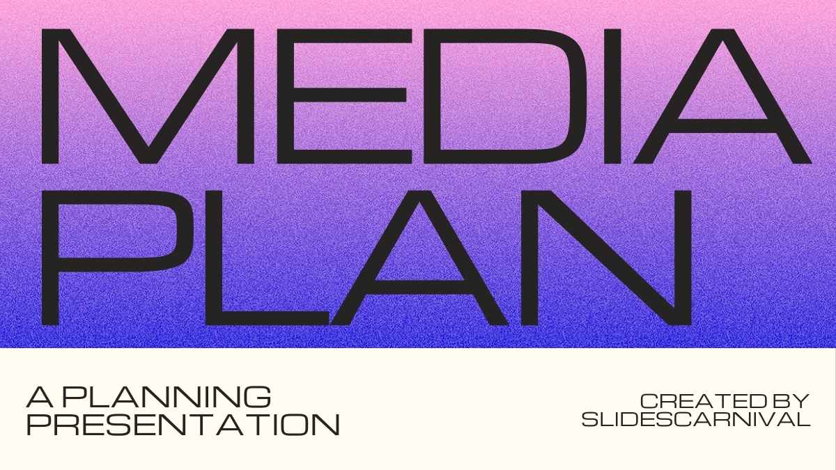 Plano de mídia: template grátis para PowerPoint e Slides