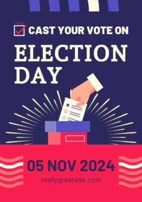 Simple Election Day Poster. Free PPT & Google Slides Template ...
