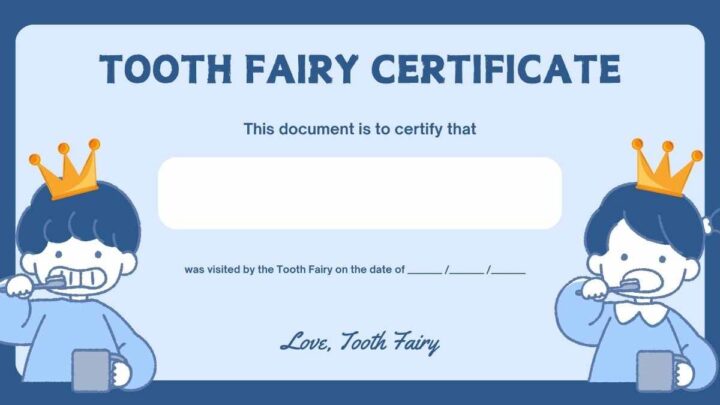Tooth Fairy Certificate for Dentists. Free Slides Template — SlidesCarnival