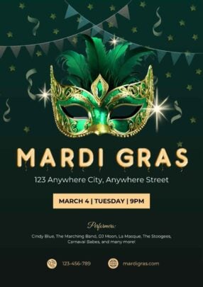 Mardi Gras Flyer. Free PPT & Google Slides Template — SlidesCarnival