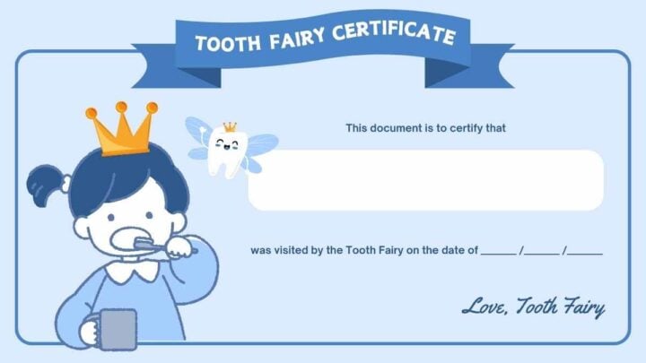 Tooth Fairy Certificate for Dentists. Free Slides Template — SlidesCarnival