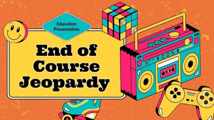 90s End of Course Jeopardy. PPT & Google Slides Template — SlidesCarnival