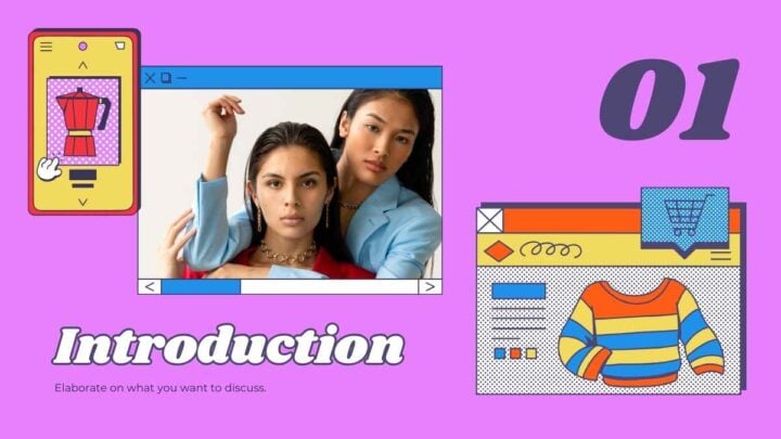 90s Retro Black Friday Promotions Brochure. Free PPT & Google Slides ...