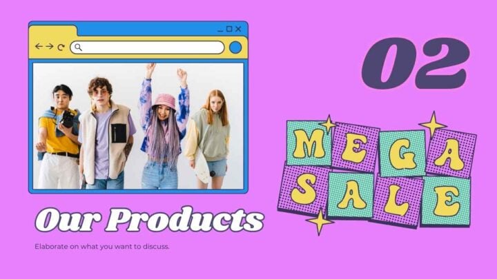 90s Retro Black Friday Promotions Brochure. Free PPT & Google Slides ...