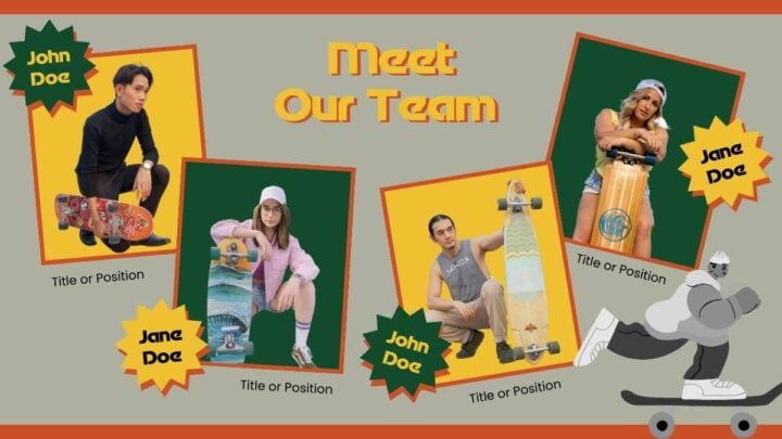 90s Retro School Skate Club. Free Presentation Template — SlidesCarnival