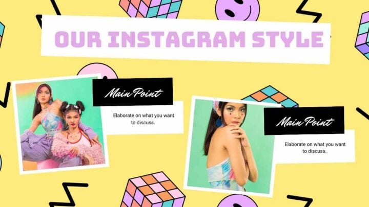 90s Vibes Instagram Planner. PPT & Google Slides Template — SlidesCarnival