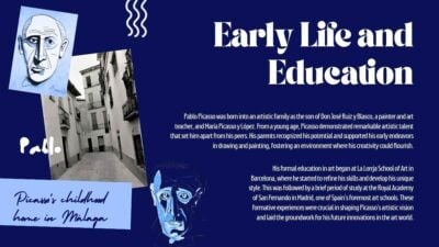 Biography of Pablo Picasso Blue Period . Slides Template — SlidesCarnival