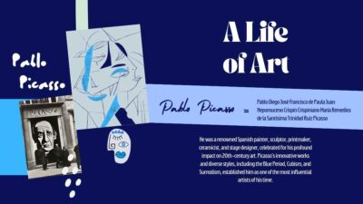 Biography of Pablo Picasso Blue Period . Slides Template — SlidesCarnival