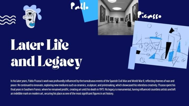Biography of Pablo Picasso Blue Period . Slides Template — SlidesCarnival