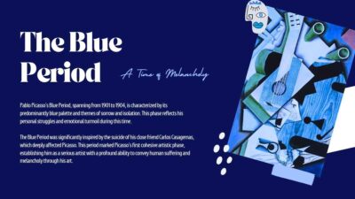 Biography of Pablo Picasso Blue Period . Slides Template — SlidesCarnival