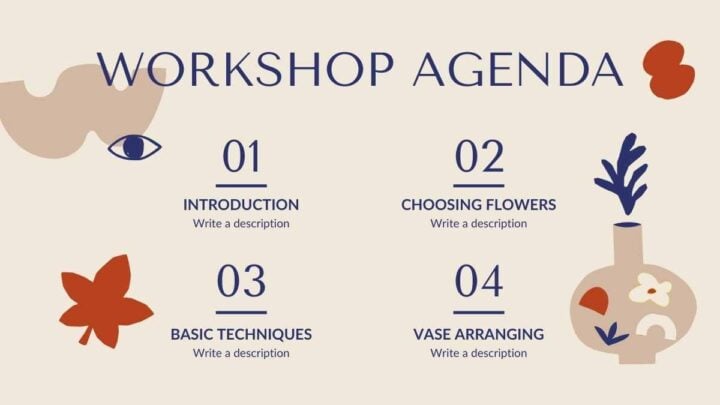 Abstract Floral Arrangement Class. Free PPT & Google Slides Template ...