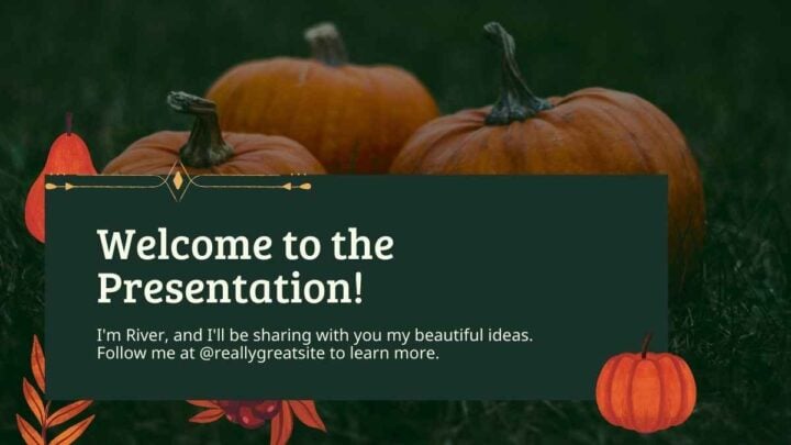 Pumpkin Autumn Background. Free PPT & Google Slides Template ...