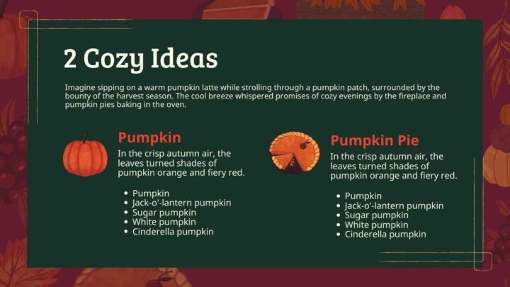 Pumpkin Autumn Background. Free PPT & Google Slides Template ...