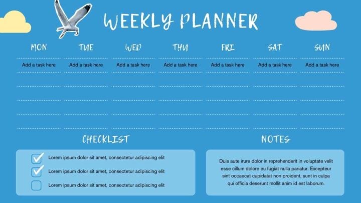 Weekly Planning Infographic. Free Planner Template — SlidesCarnival