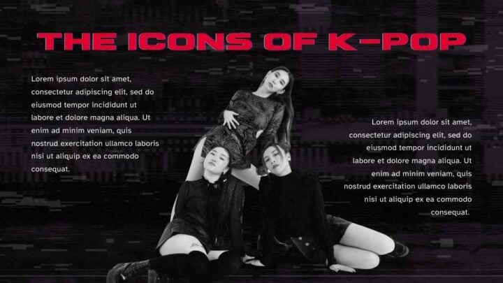Kpop Group Comeback Background. Free Slides Template — SlidesCarnival