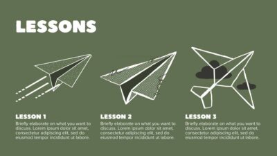 Paper Airplanes Lesson for Kids Infographics. Free Slides Template ...