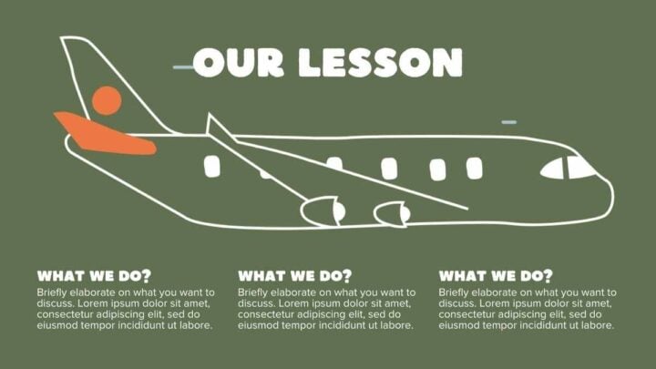 Paper Airplanes Lesson for Kids Infographics. Free Slides Template ...