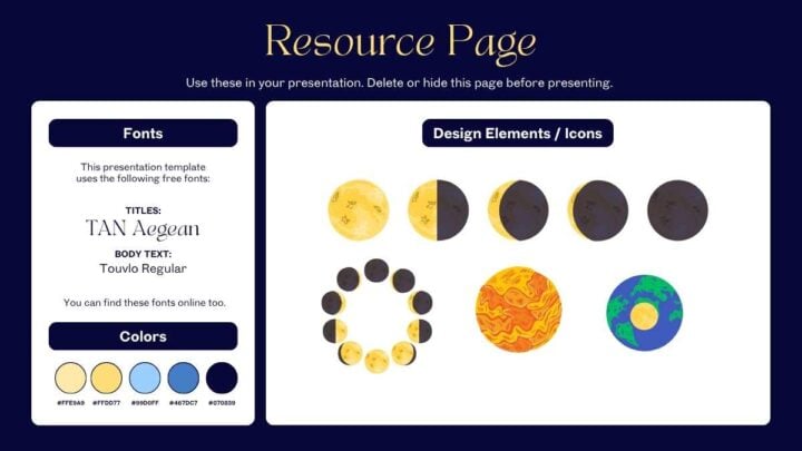Phases of the Moon Grade 5. Free Lesson Template — SlidesCarnival