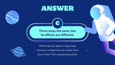 Science Lesson for Middle School: Force in Space. Free Slides Template ...