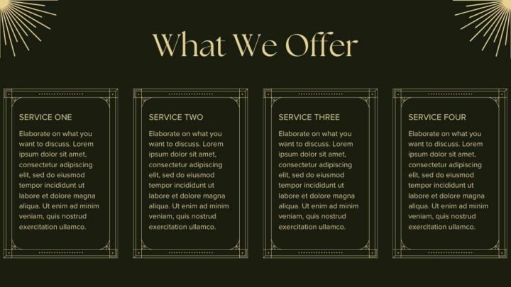 Art Deco Luxury Gala for a Charity Event. Presentation Template ...