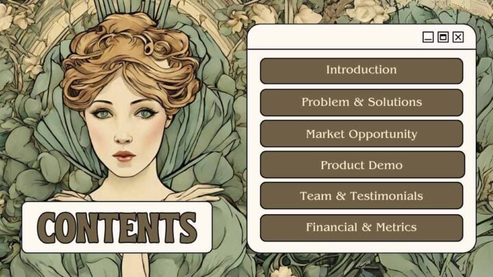 Art Nouveau Aesthetic Pitch Deck. Free Presentation Template ...