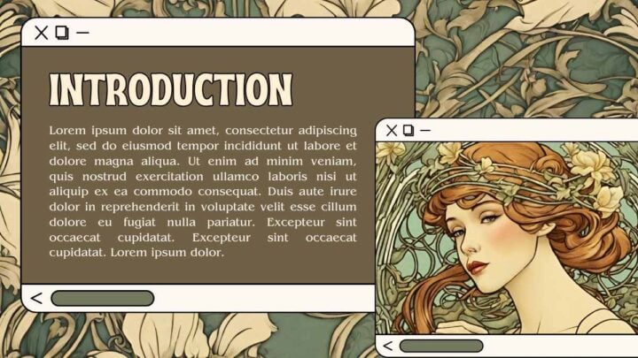 Art Nouveau Aesthetic Pitch Deck. Free Presentation Template ...