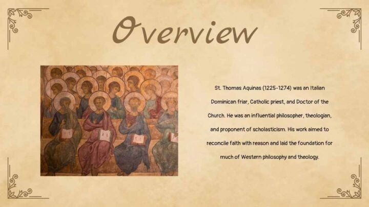 St Thomas Aquinas Philosophy. Free PPT & Google Slides Template ...
